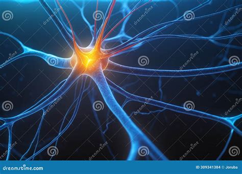 Scientifical Illustration Of Neural System Royalty Free Cartoon 309341387