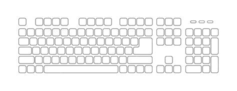 Premium Vector Keyboard Key Linear Style Vector Illustration For