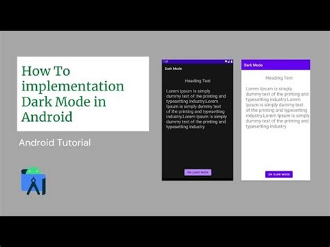 How To Implement Dark Mode In Android Studio Dark Mode For Android App YouTube