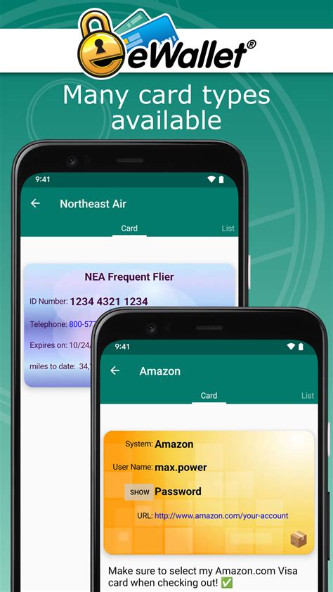 Ewallet — Password Manager And Secure Wallet App On Amazon Appstore