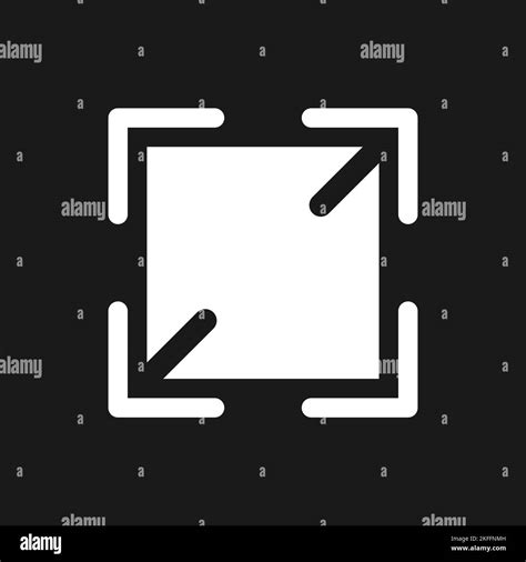 Screen Enlarging Dark Mode Glyph Ui Icon Stock Vector Image And Art Alamy