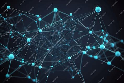 Premium Photo Abstract Background With Connecting Dots And Lines Network Connection Structure