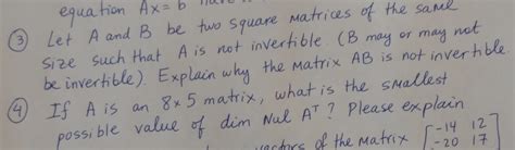 Solved Not 3 Equation Axb ③ Let A And B Be Two Square
