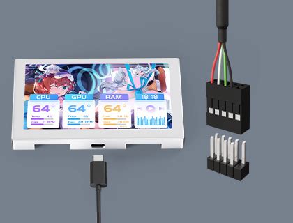 Inch USB Monitor PC Case Secondary Screen Desktop RGB Ambient Screen IPS Panel