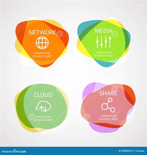 Different Color Blobs With Template Text Stock Illustration Illustration Of Multiply Design