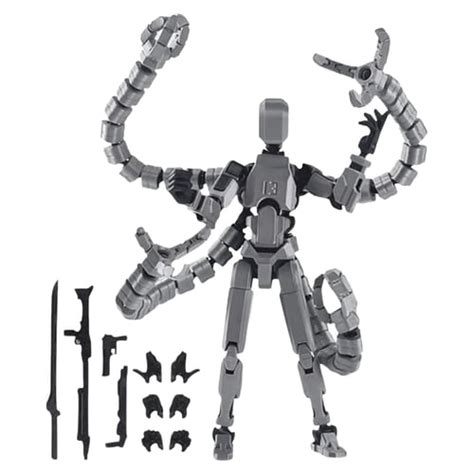 Gzcw Robot Action Figure With Long Tentacles Accessory Movable Joints 3d Printed Robot Model Toy