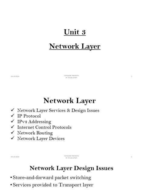 Network Layer Part 1 Pdf Internet Protocols Computer Network