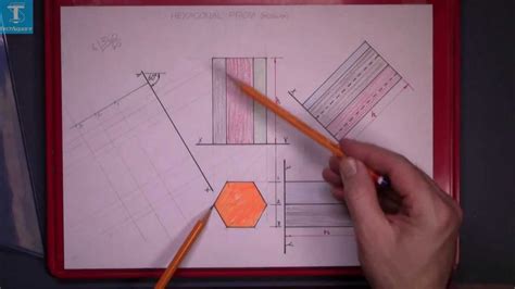 Orthographic Projection Hexagonal Prism Youtube