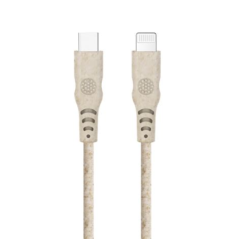 Eco Friendly 100 Recycle Tpe Wheat Straw Odm Mfi Certified Lightning Cable To Usb A Lemon Xiao