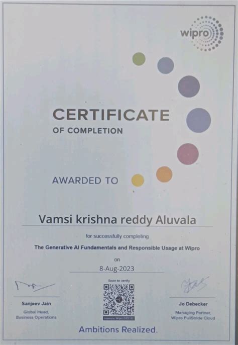 Vamsi Krishna Reddy On Linkedin Im Happy To Share That Ive Obtained A New Certification