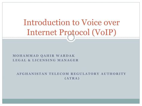 PPT Introduction To Voice Over Internet Protocol VoIP PowerPoint Presentation ID