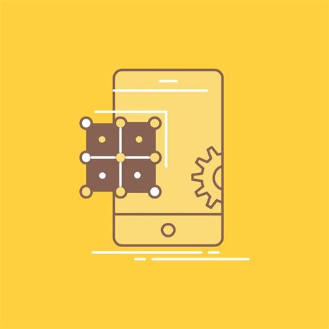 Api Application Coding Development Mobile Flat Line Filled Icon Beautiful Logo Button Over