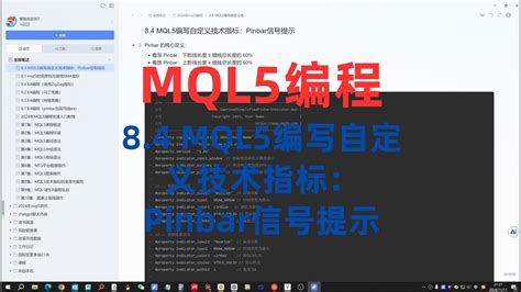 8 4 Mql5编写自定义技术指标：pinbar信号提示 Youtube