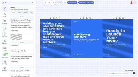 Text To Carousel Generator FREE No Login