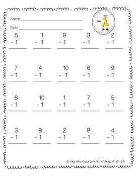 Addition And Subtraction Timed Tests Within 10 By Yay For First Grade