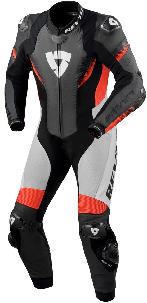 REV IT Control 1 Piece Suit Black Fluorescent Red 1 Piece Motor Suit Rad Eu En