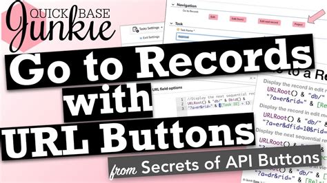 Go To Records With Buttons In Quickbase Youtube
