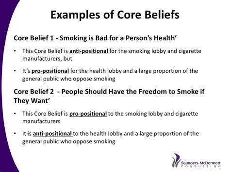 Examples Of Core Beliefs And Values Slideshare Examples Of Core Beliefs And Values Slideshare