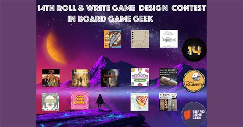 winners of the 14th roll and write game design contest at board game geek