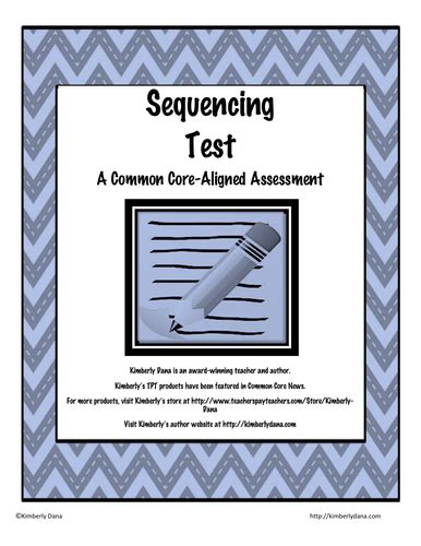 Sequencing Test Assessment Teaching Resources