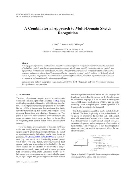 pdf a combinatorial approach to multi domain sketch recognition