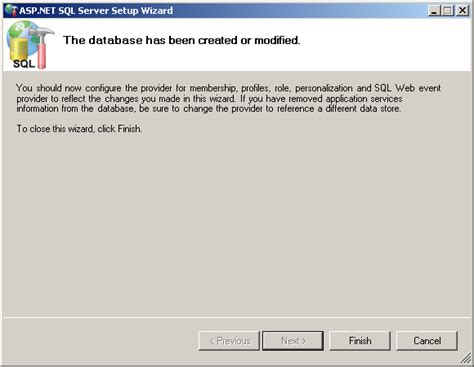 Aspnet 40 の既定のデータベース Aspnetsqlprovider の設定 Net Framework による開発 Aspnet 入門