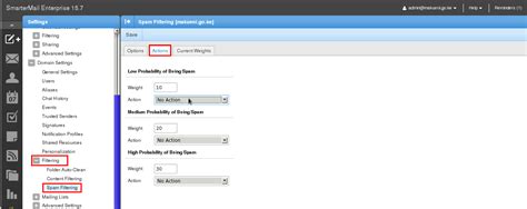 handling spam in smartermail