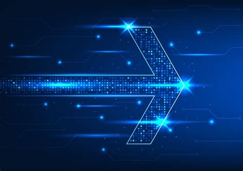 Premium Vector Arrow Technology Background Arrow Connected To Technology It Shows The Rapid