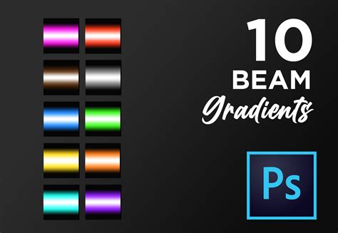 Adobe Photoshop Beam Gradient Pack Grd Gradients By Tivecreate