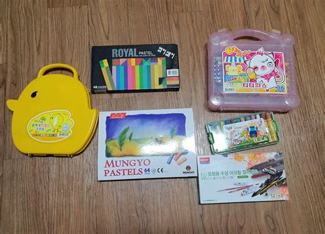 파스텔 크레용 아크릴물감 크레 당근 중고거래