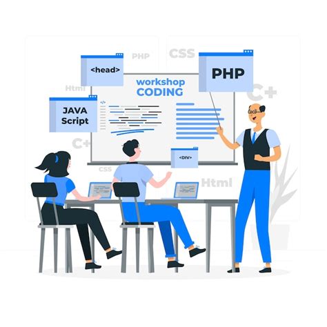 Free Vector Coding Workshop Concept Illustration