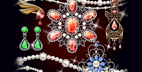 로판풍 보석 장식 브러쉬 모음