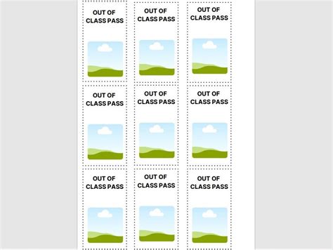 Out Of Class Pass Teaching Resources