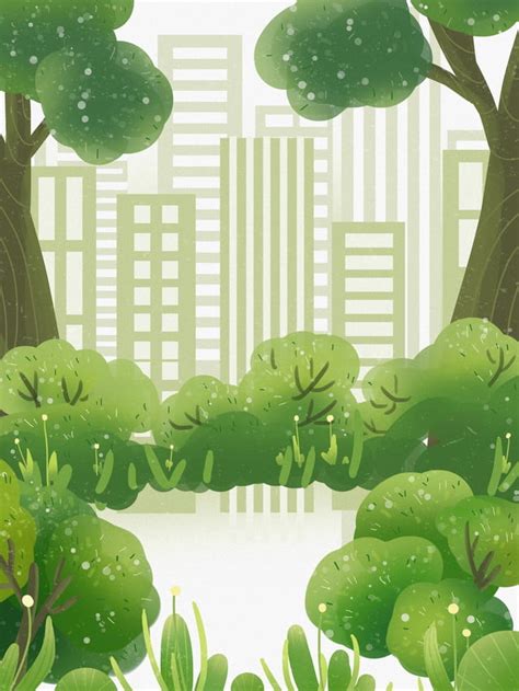 Green Tree Planting Woods Urban Environmental Protection Universal