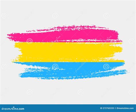 The Pansexuality Flag Pansexual People Sign Pansexuality Symbol Stock