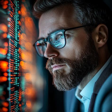 Cyber Security Expert Analyzing Threats In Hightech Environment Premium Ai Generated Image