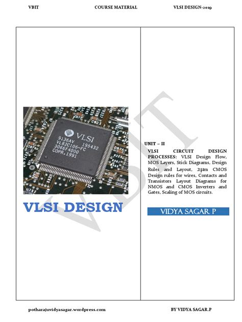 Vlsi Design Unit 2 2019 Pdf Logic Synthesis Integrated Circuit