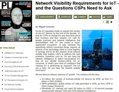 iot network visibility and intelligence especially for low power and