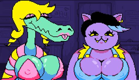 Rule 34 2girls Big Breasts Black Hair Blonde Hair Bratty Undertale