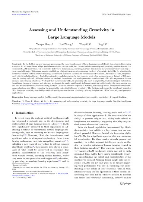 Pdf Assessing And Understanding Creativity In Large Language Models