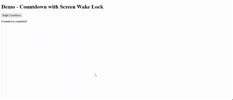 Optimizing Web Applications Using Screen Wake Lock Api