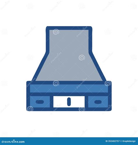 Detailed Reducer Icon For Engineering Design Stock Illustration