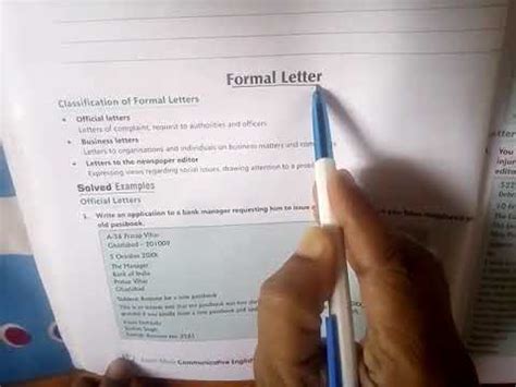 Class 7 English Grammar Formal Letter Writing Part 2 YouTube