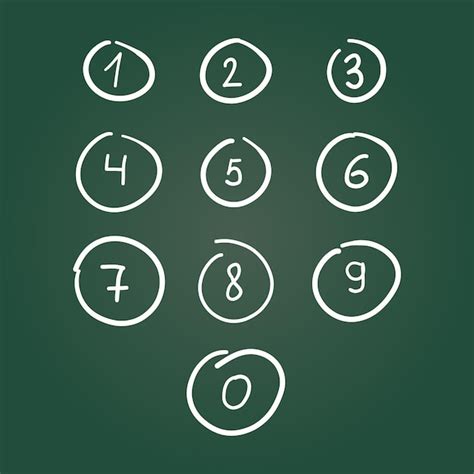 Premium Vector Numbers Icon In Hand Drawn Style Number Vector