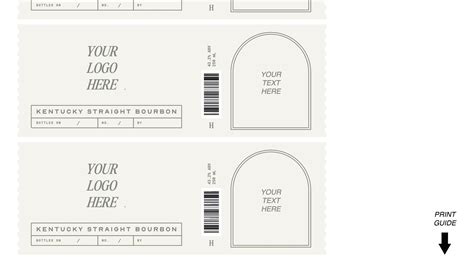 Custom Bottle Label Illustrator Template Etsy