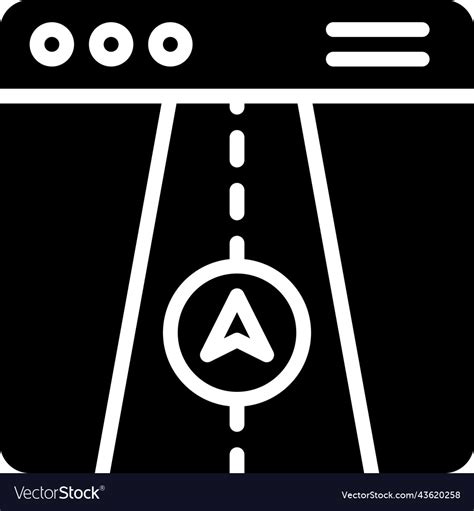 Road Map Application Icon Location Royalty Free Vector Image