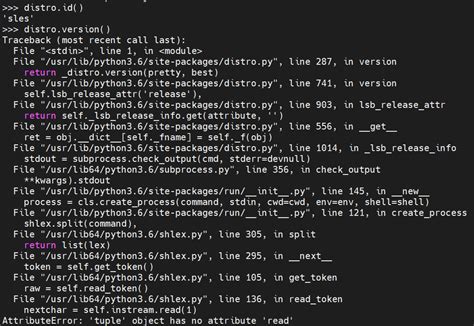 sles for sap not recognizing some distro commands · issue 273 · python