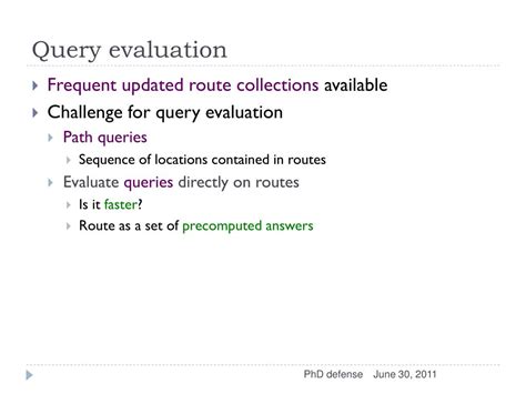 Ppt Evaluating Queries Over Route Collections Powerpoint Presentation Id4226299