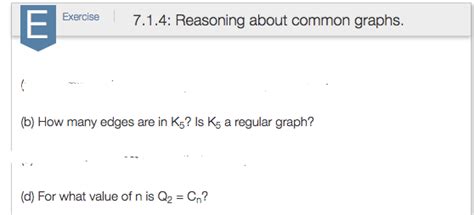 Solved Exercise Reasoning About Regular Graphs A Chegg