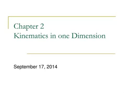 PPT Chapter Kinematics In One Dimension PowerPoint Presentation Free Download ID